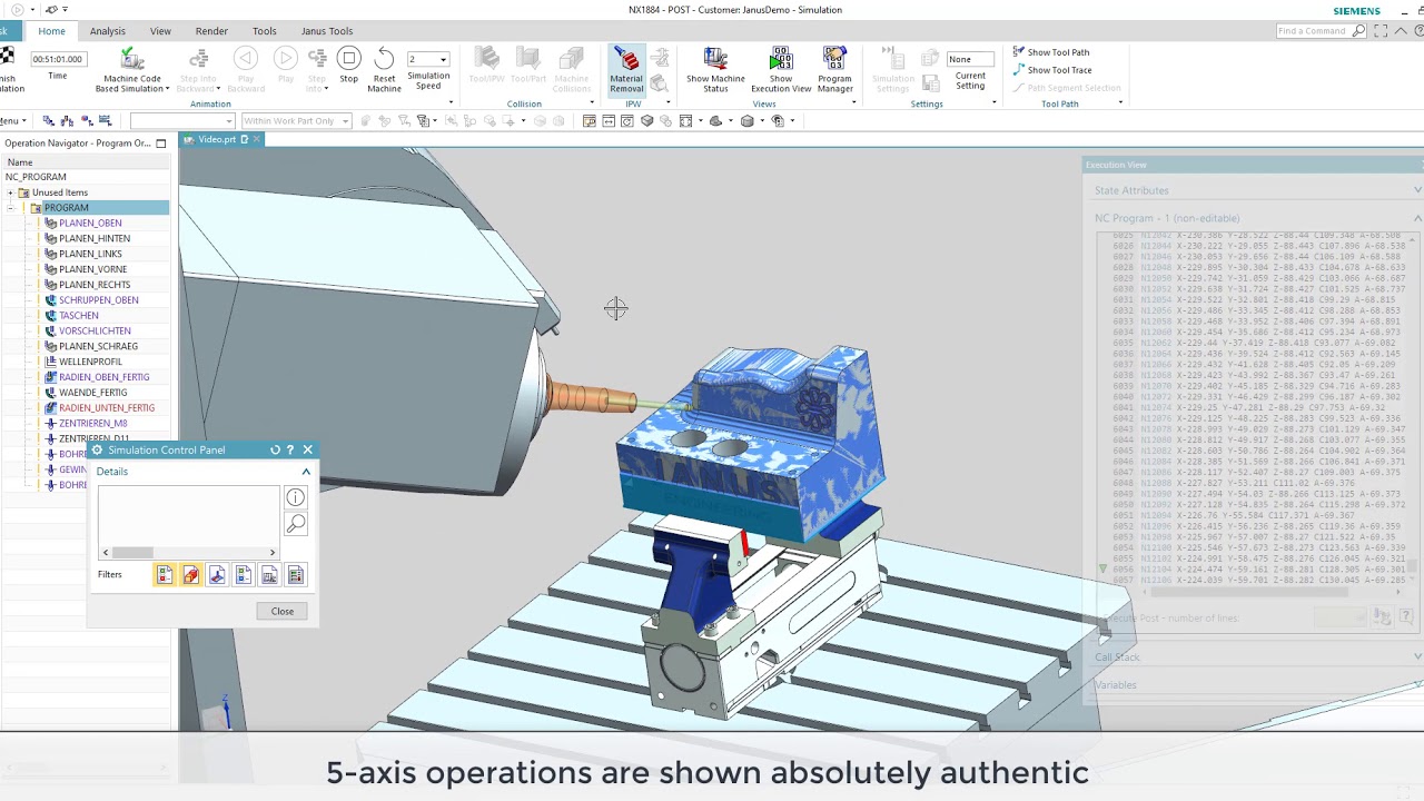 Simulation and Flexibility in NX CAM