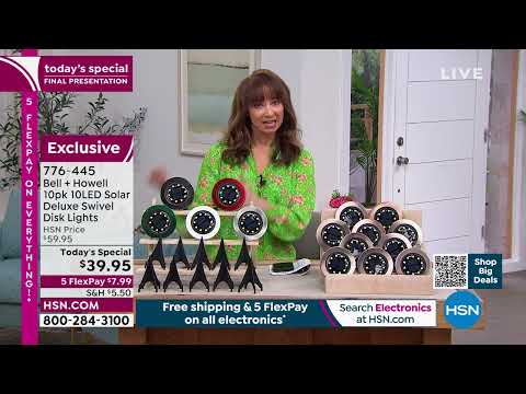 Bell + Howell 10pack 10LED Solar Deluxe Swivel Disk Ligh...