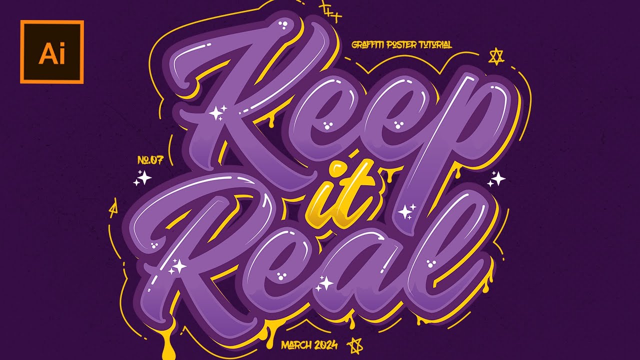 Graffiti Text in Adobe Illustrator – Step-by-Step Tutorial
