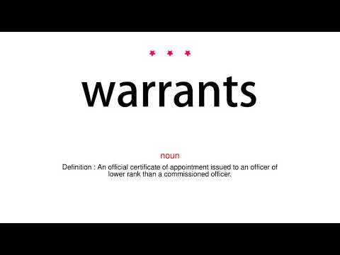 How to pronounce warrants - Vocab Today