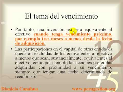 Definición Equivalente de Efectivo