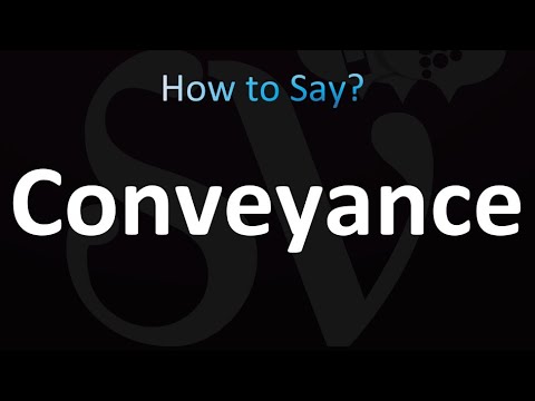 How to Pronounce Conveyance (correctly!)