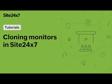 Clone monitors with the same configuration using the Site24x7 Clone option
