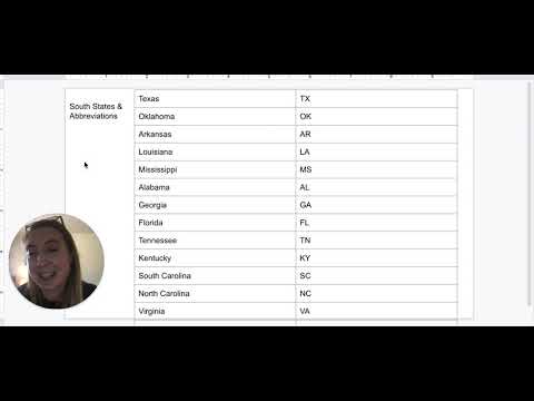 3/5 Language Arts: Study states abbreviations