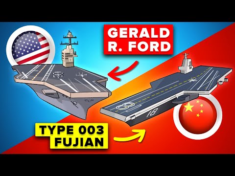 Chinese Type 003 Fujian vs USS Gerald R. Ford || Who Would Win Aircraft Carrier Comparison