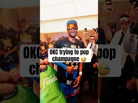 OKC's first time popping champagne πΎ