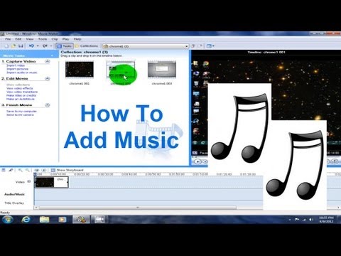 Windows Movie Maker Windows 7 2012 Tutorial Music & Voice