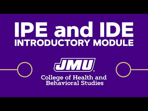 IPE & IDE Introductory Module