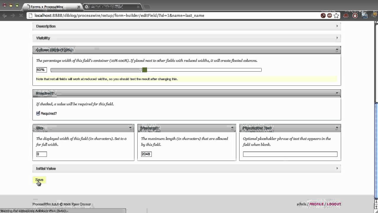 ProcessWire Form Builder - Preview