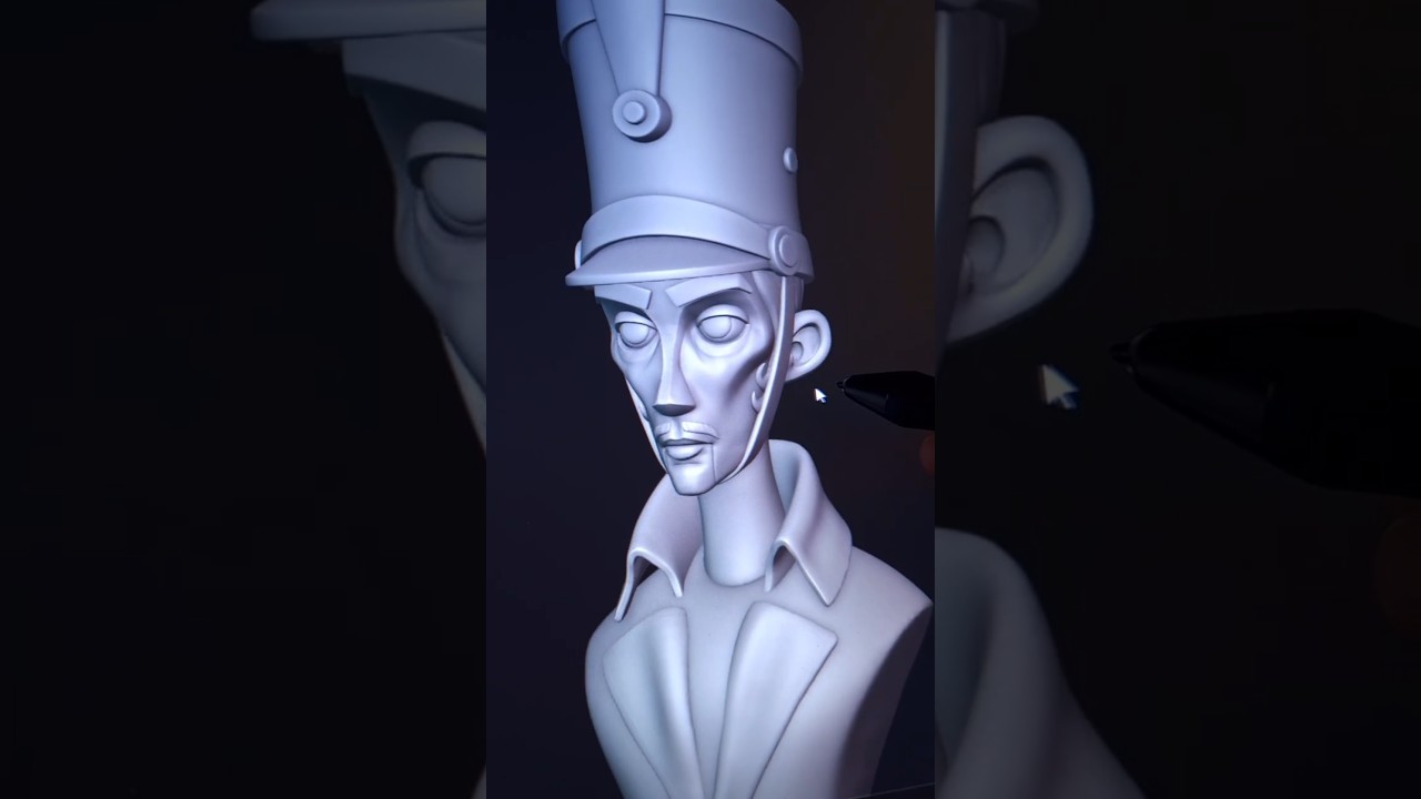 Blender Character Sculpting - Nut Cracker Process #3dcharacter #blender #3dcharacterdesign