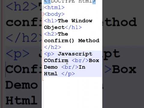 Html Javascript Confirm Alert box. Show confirmation on alert using javascript #html5 #javascript
