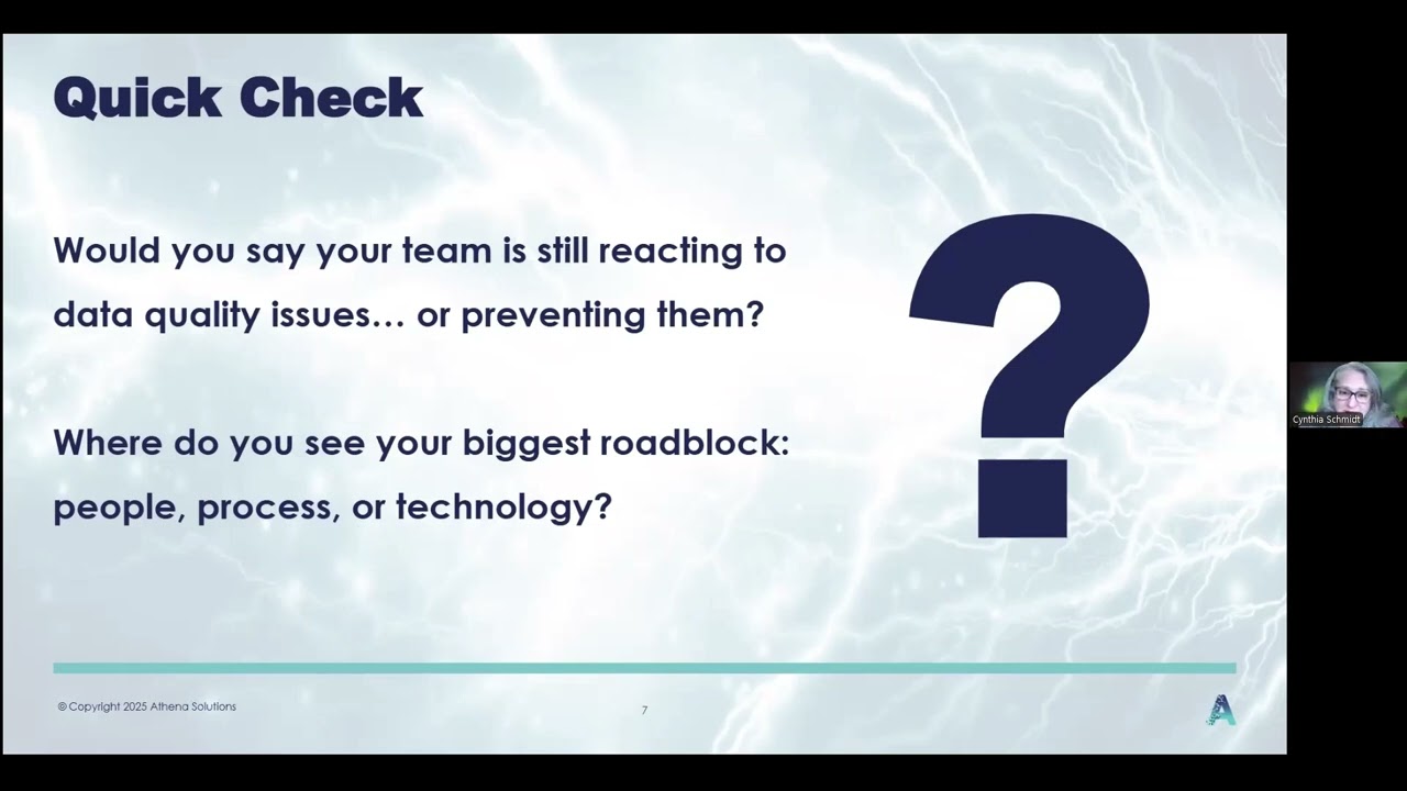 From Firefighting to Proactive: Building a Data Quality Framework That Works with Athena Solutions