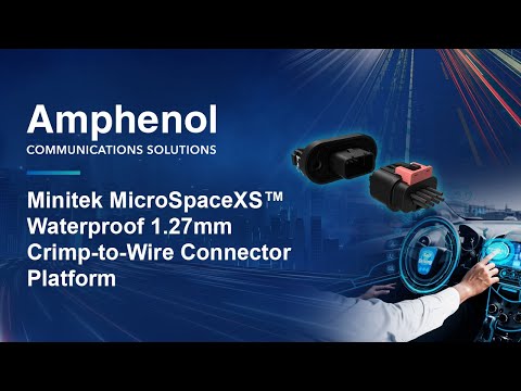 Minitek MicroSpaceXS™ Waterproof 1.27mm Crimp-to-Wire Connector Platform