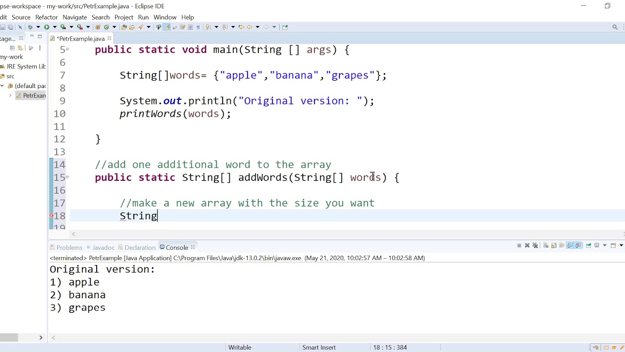Adding Elements to an Array in Java