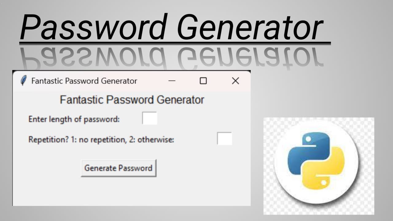 Random Password Generator using tkinter in python || #pythonprogramming #pythontutorial