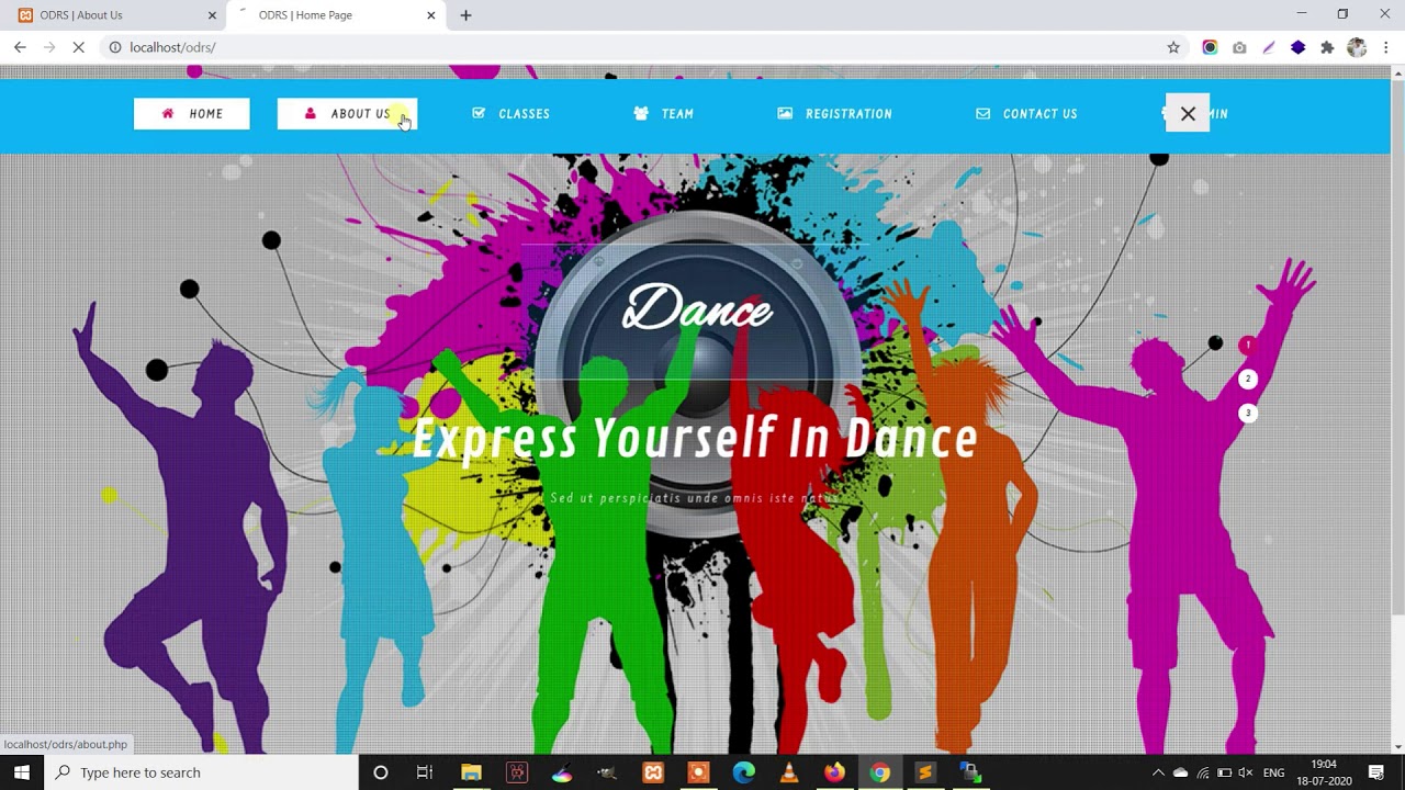 Online Dance Classes Registration System Using PHP and MySQL