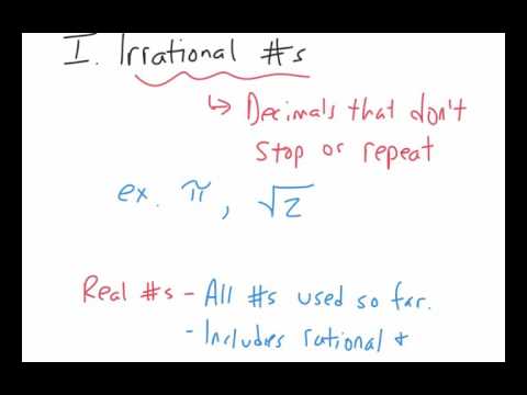 Math 8: 7.8 Irrational Numbers & Square Roots