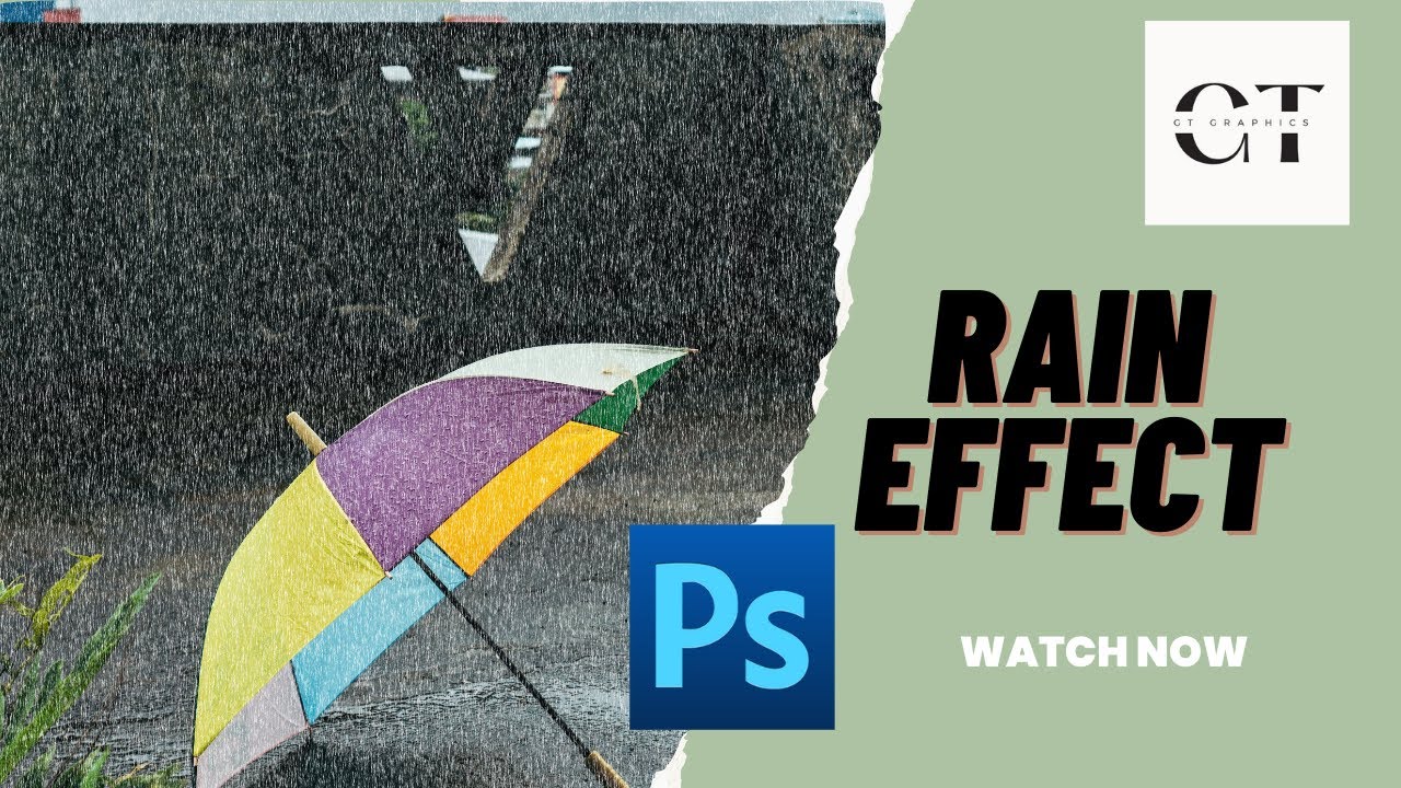PHOTOSHOP : RAIN EFFECT gtgraphics #photoshop #raineffects #effects #adobe