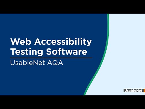 Web Accessibility Testing Software - UsableNet AQA