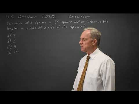 Oct 2020 SAT: Area of a square #4-7