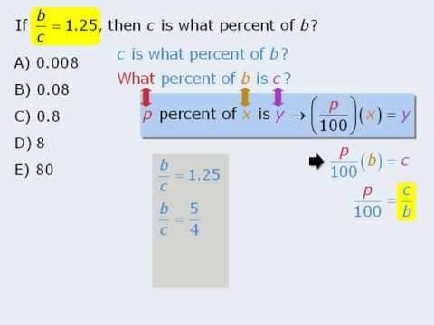 19. GMAT Practice Question: c is what percent of b