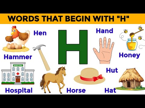 LETTER H | Writing letter H | H words for kids | Capital letter H | Educational video for kids| #abc