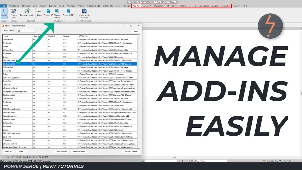 How to Manage Add-ons for Revit