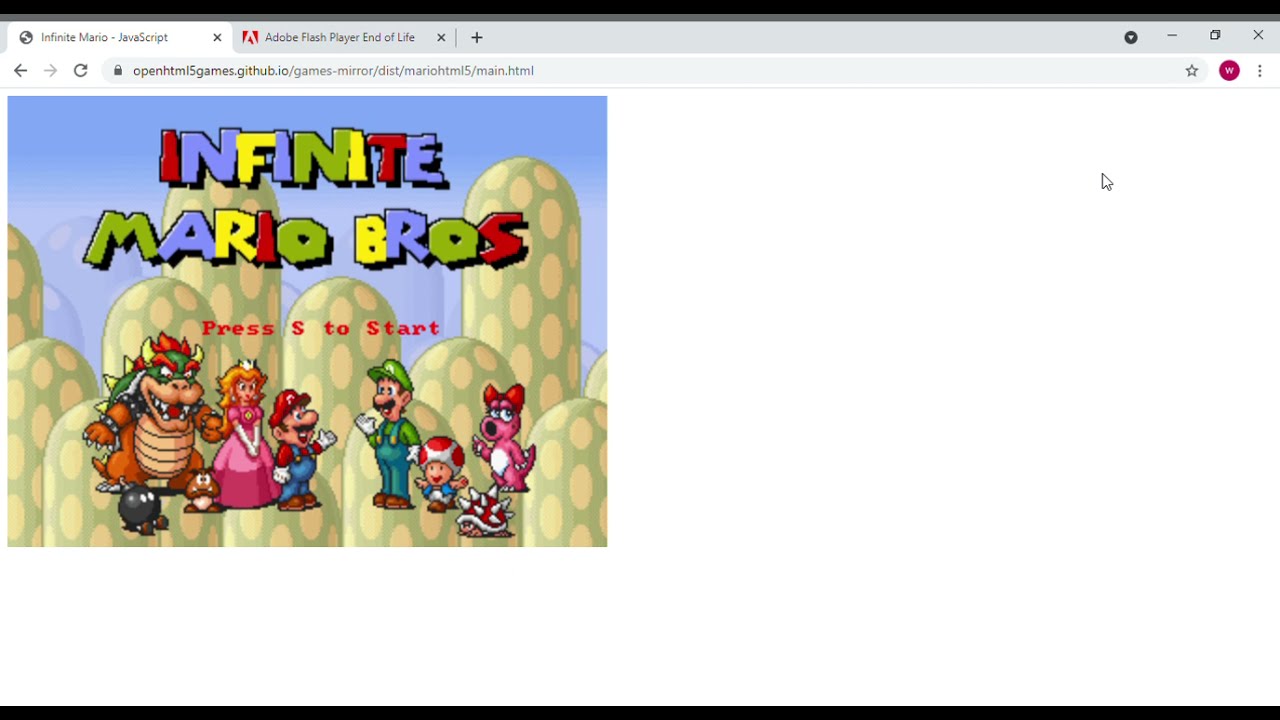 Infinite Mario Bros. Javascript