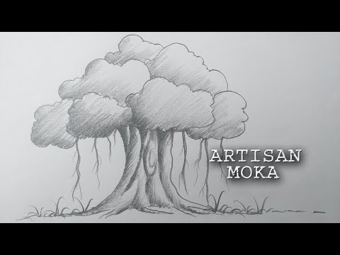 Art18|How to draw a Banyan tree step by step for beginners|How to draw a Banyan tree easy|Tree draw