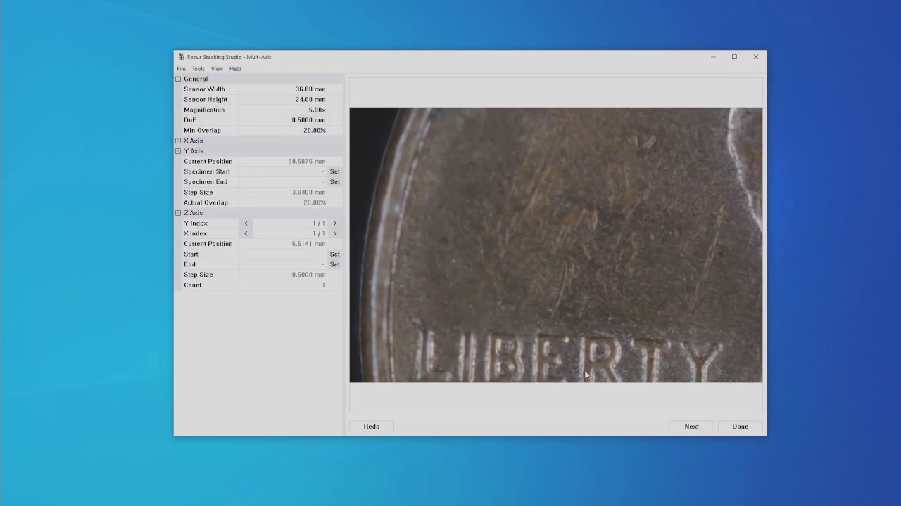 Stack and Stitch Alignment Using Focus Stacking Studio