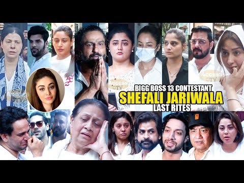 UNCUT | Shefali Jariwala's Fnral | Hindustani Bhau,Parag Tyagi,Shehnaaz,Rashami,Paras,Mahira,Arti