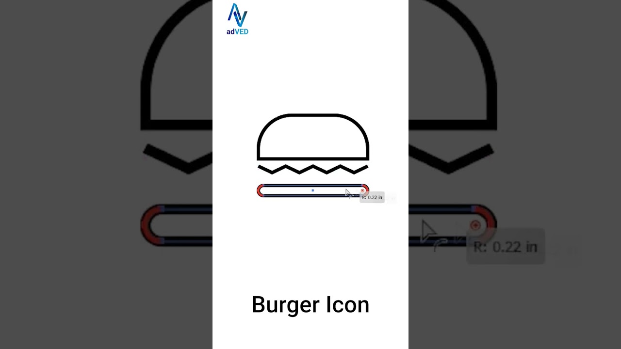 burger icon in illustrator 2023 #illustrator2023 #photoshop #viral  #tutorial #short #adobe