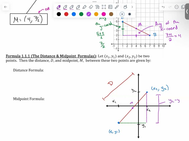 Understanding the Coordinate System: Distance and Midpoint Formulas ...