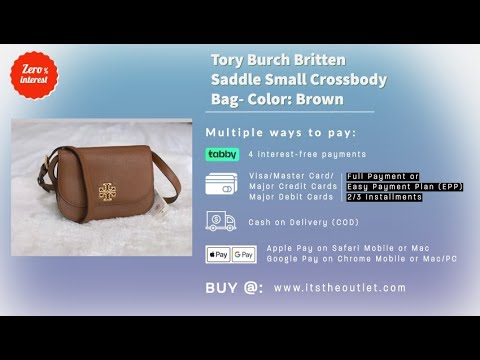 Tory Burch Britten Saddle Small Crossbody Bag β Color Brown