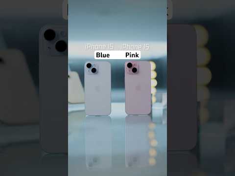 iPhone 15 Blue vs Pink #apple #smartphone #new