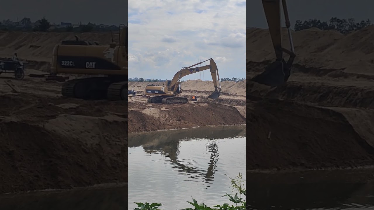 Excavate water canal for infrastructure work