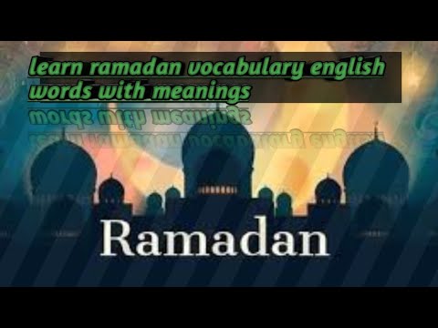 ramadan vocabulary words with meanings