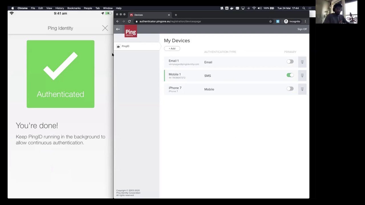 Pair a Device Off the Network with PingID