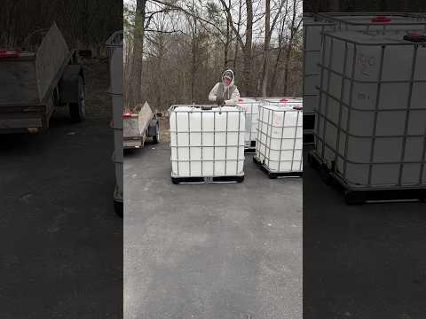 Taking Apart An IBC Tote For Firewood Storage #diy #ibctote #storage #firewood #working