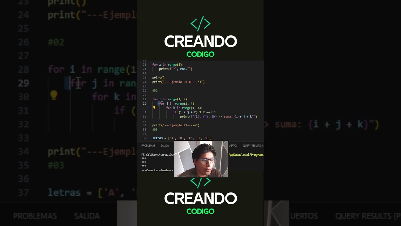 Ejercicios de bucles #programacion #programacionweb #education #python