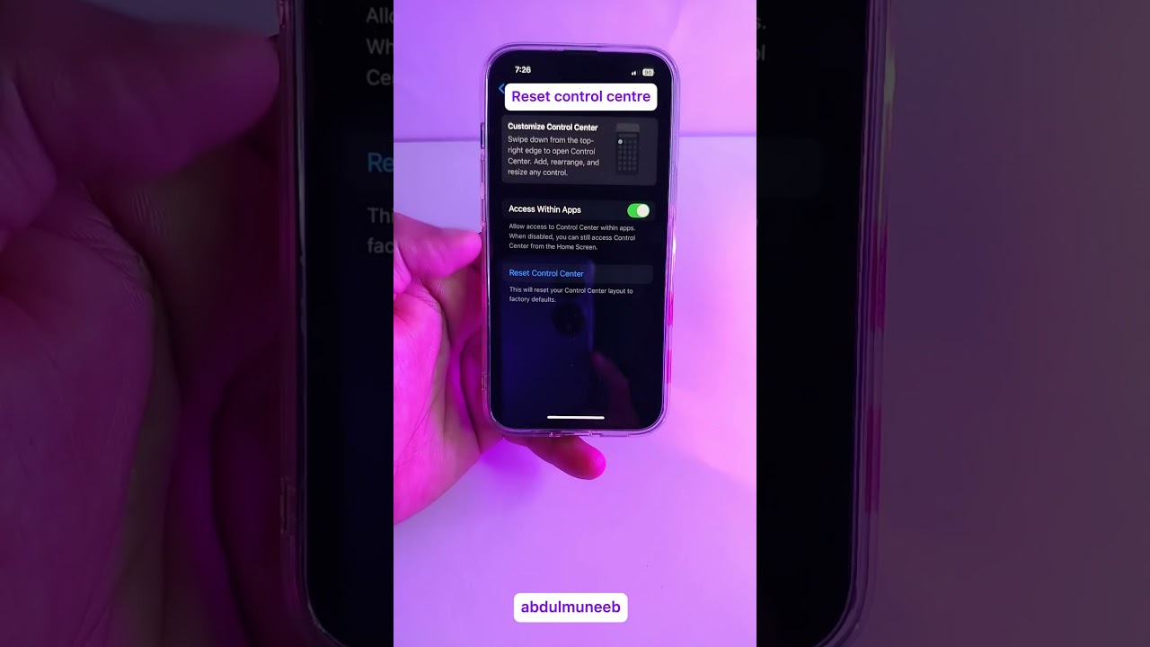 How to Reset iOS 18 Control Center to Default #ios18