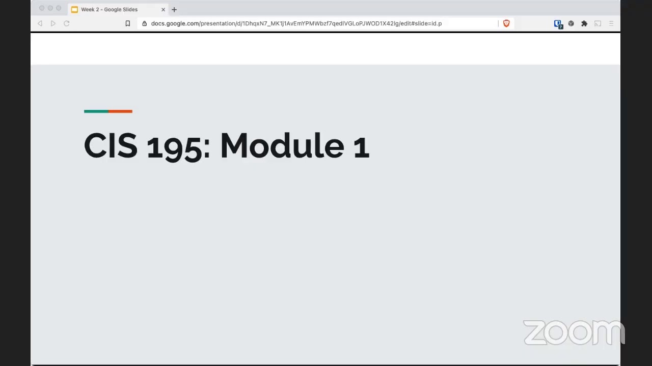 CIS 195: Module 2 Complete