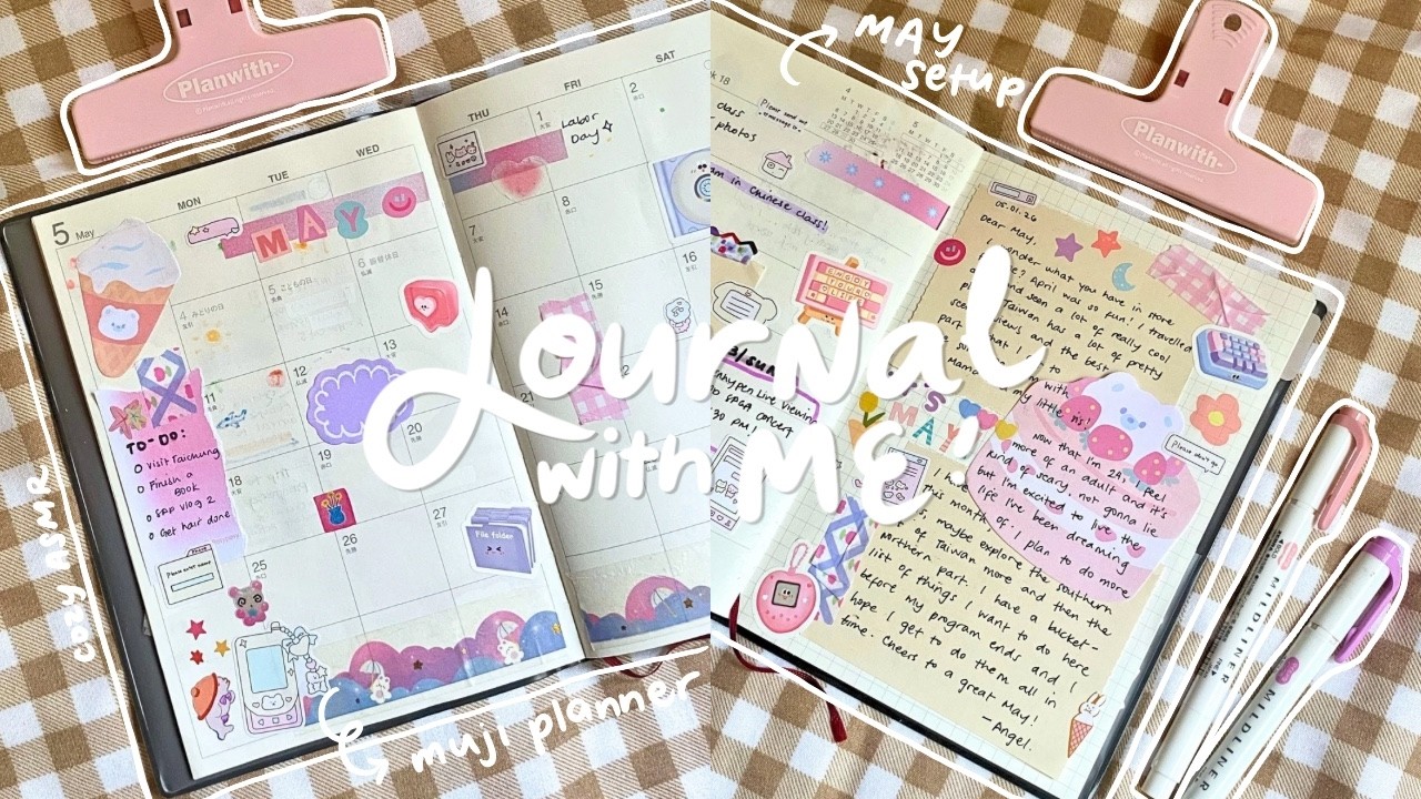 🍥 journal with me: MAY 2026 muji planner setup ⋅˚₊‧ ୨୧ ‧₊˚ ⋅