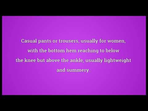 Capri pants Meaning