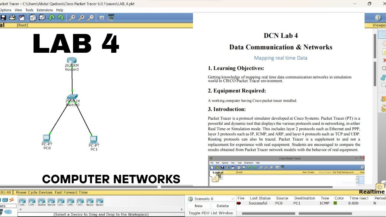 Computer Network Lab Task 4 | DCN Lab 4 | Computer Networking in 2024
