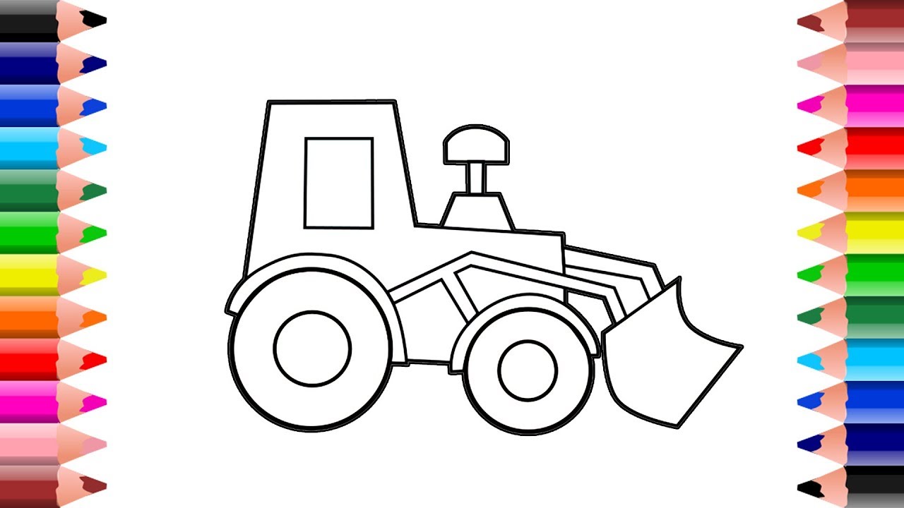 Front End Loader Truck Drawing and Coloring pages for kids | Setoys