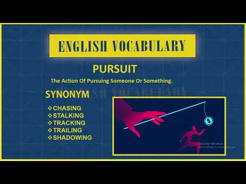 #english #vocabulary #lesson#3 #pursuit with #meaning & #synonyms #youtubevideo #youtubechannel