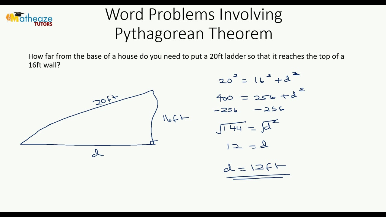 Word Problems Involving Pythagorean Theorem