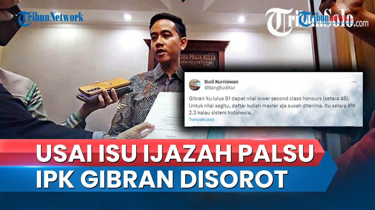 Viral Ijazah Gibran 'Dirujak' Lagi, Nilainya Diklaim Setara IPK 2,3 dan ...