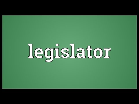 Legislator Meaning